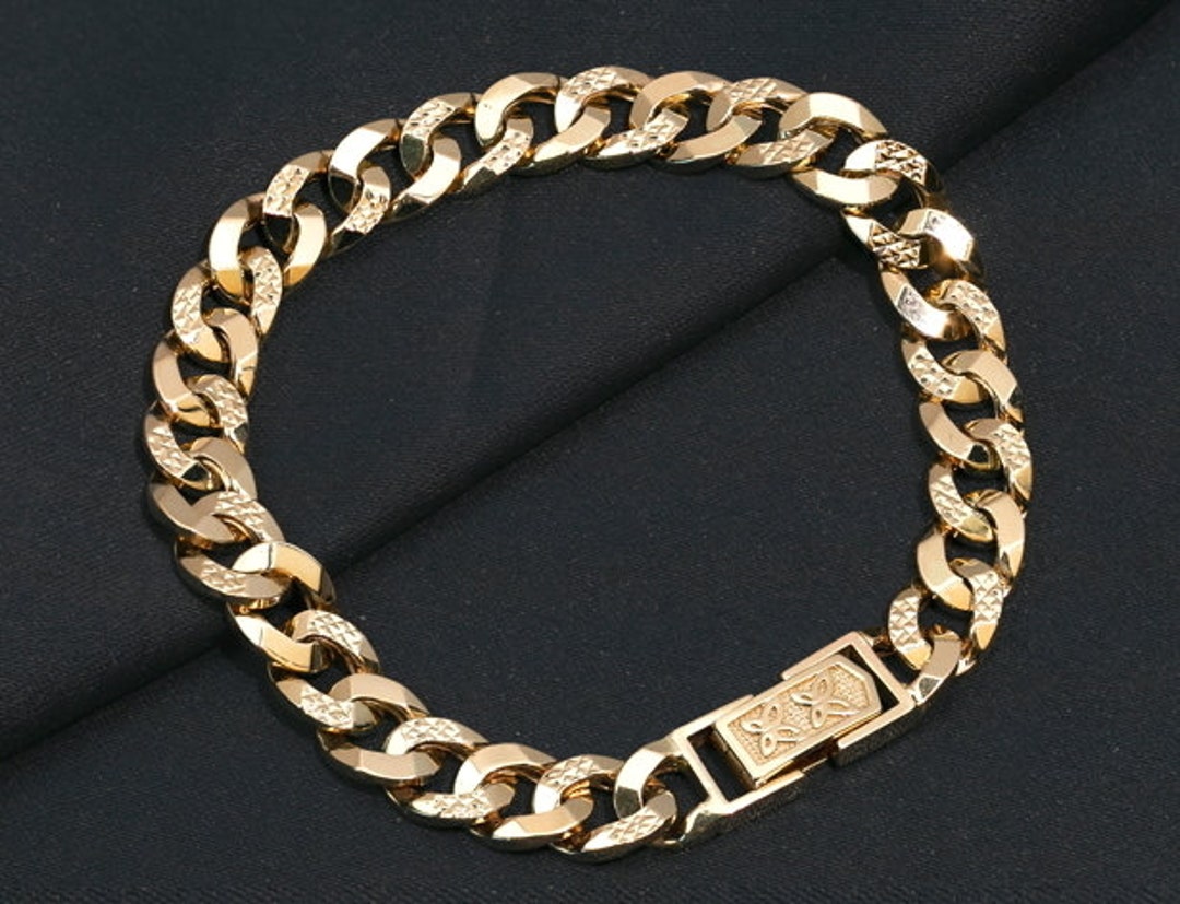 14K Gold Bracelet, Gold Bracelet, Real Gold Bracelet, Gold Chain ...