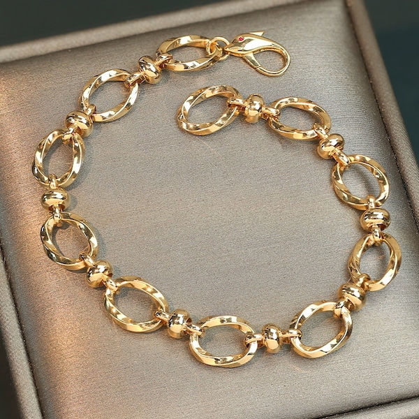 18k Gold Bracelet - Etsy