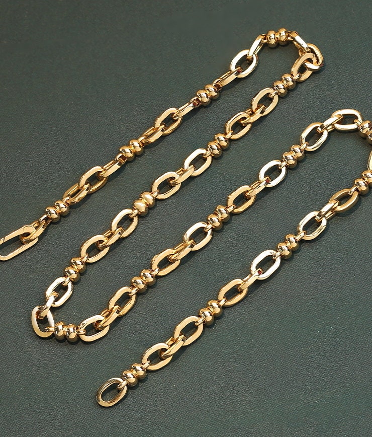 18K Gold Necklace, Gold Link Necklace, Gold Chain Necklace, Gold ...