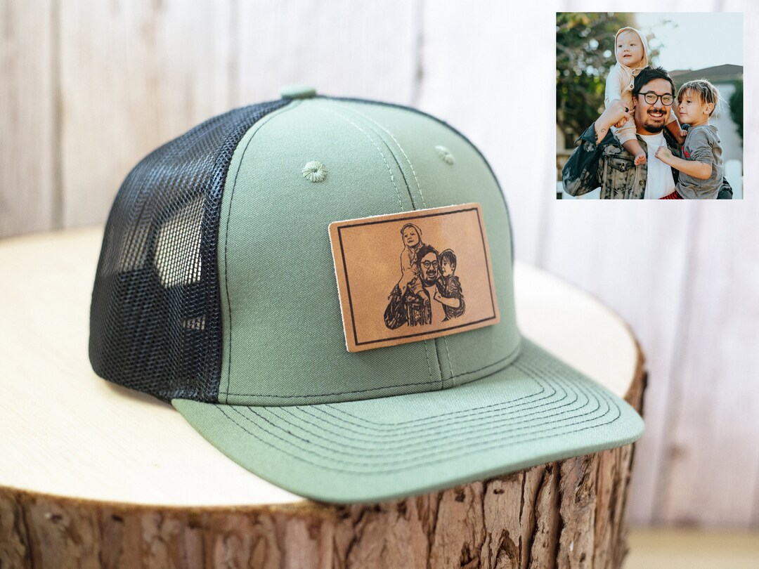 Custom Leather Patch Hats Leather Patch Hat-engraved for Company Brand ...