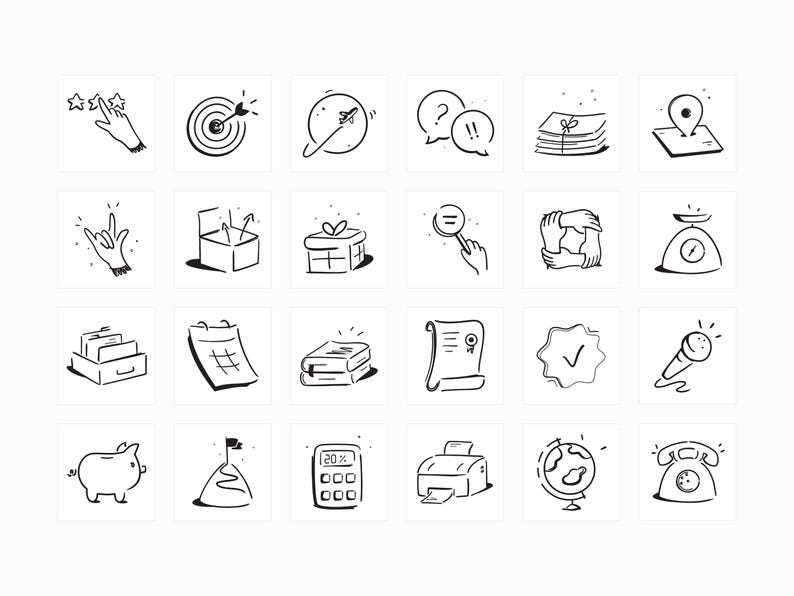 50 Notion Icons, Vector Icons, Minimal Icons, Black & White Icons, UI ...
