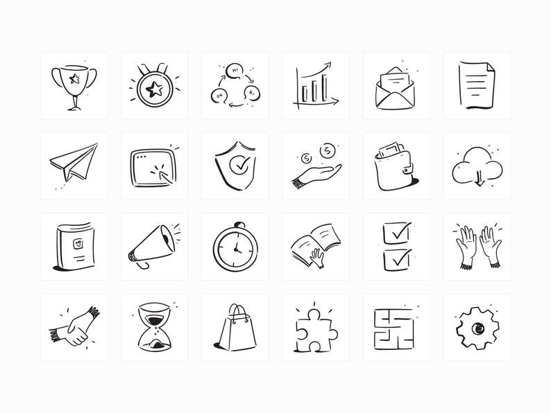 50 Notion Icons, Vector Icons, Minimal Icons, Black & White Icons, UI ...