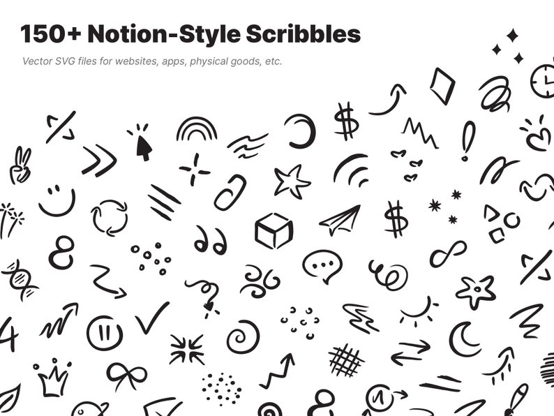 Notion Icons, Scribbles, Doodles, Sketches, Illustrations - Available ...