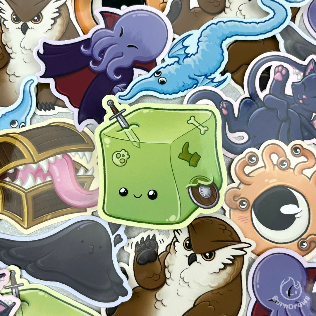 D&D Monster Stickers | 3" Sticker | Dungeons and Dragons TTRPG Creature ...