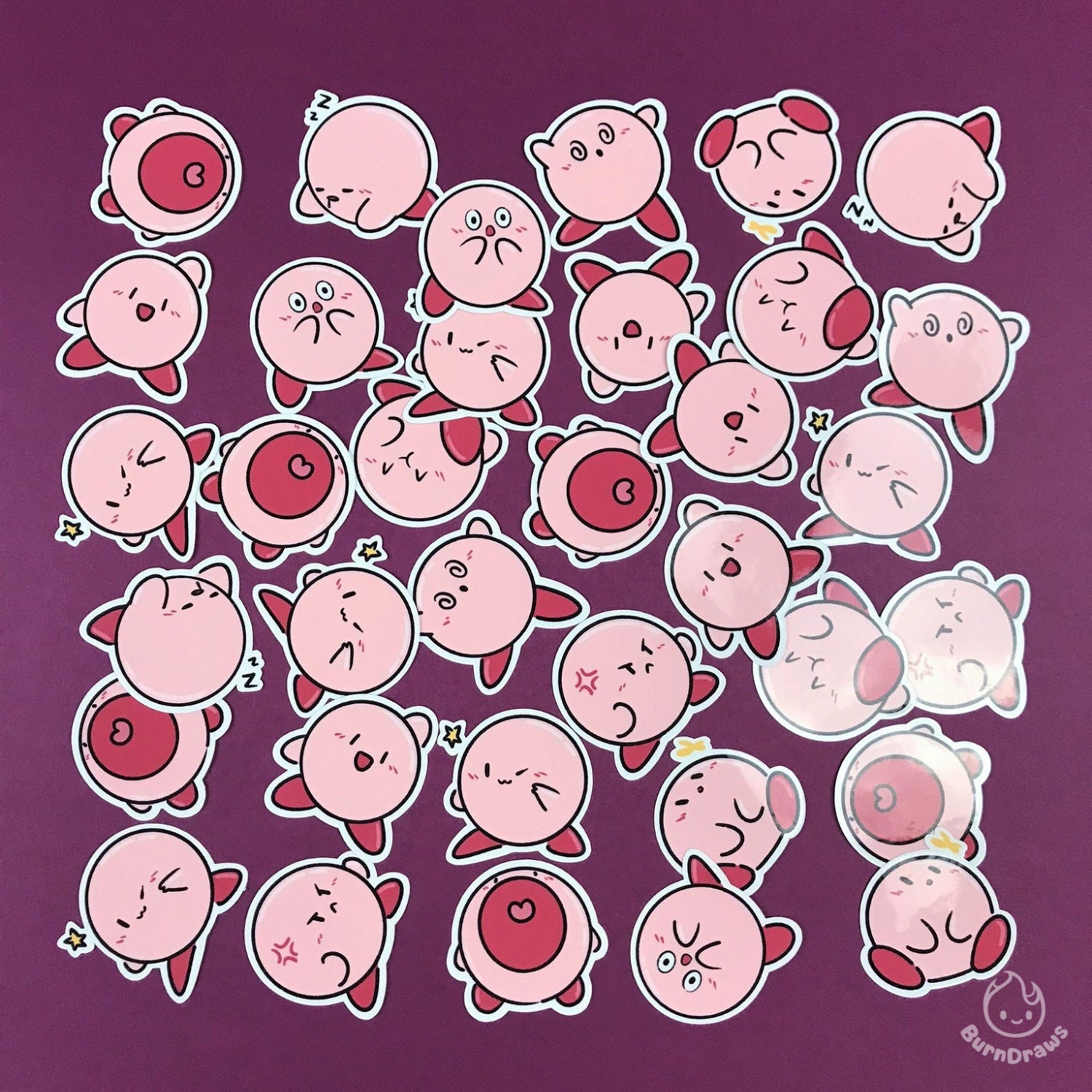 Kirby Stickers 2 Sticker - Etsy
