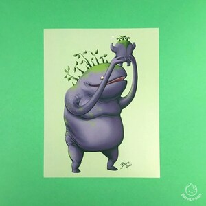 Goobbue Print | 8.5x11 | FFXIV | FF14 - Etsy