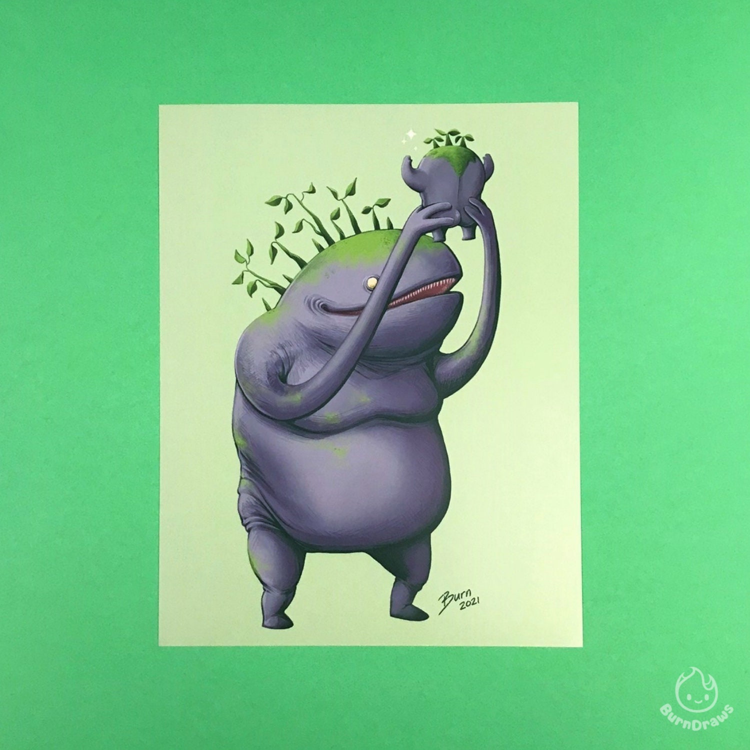 Goobbue Print | 8.5x11 | FFXIV | FF14 - Etsy