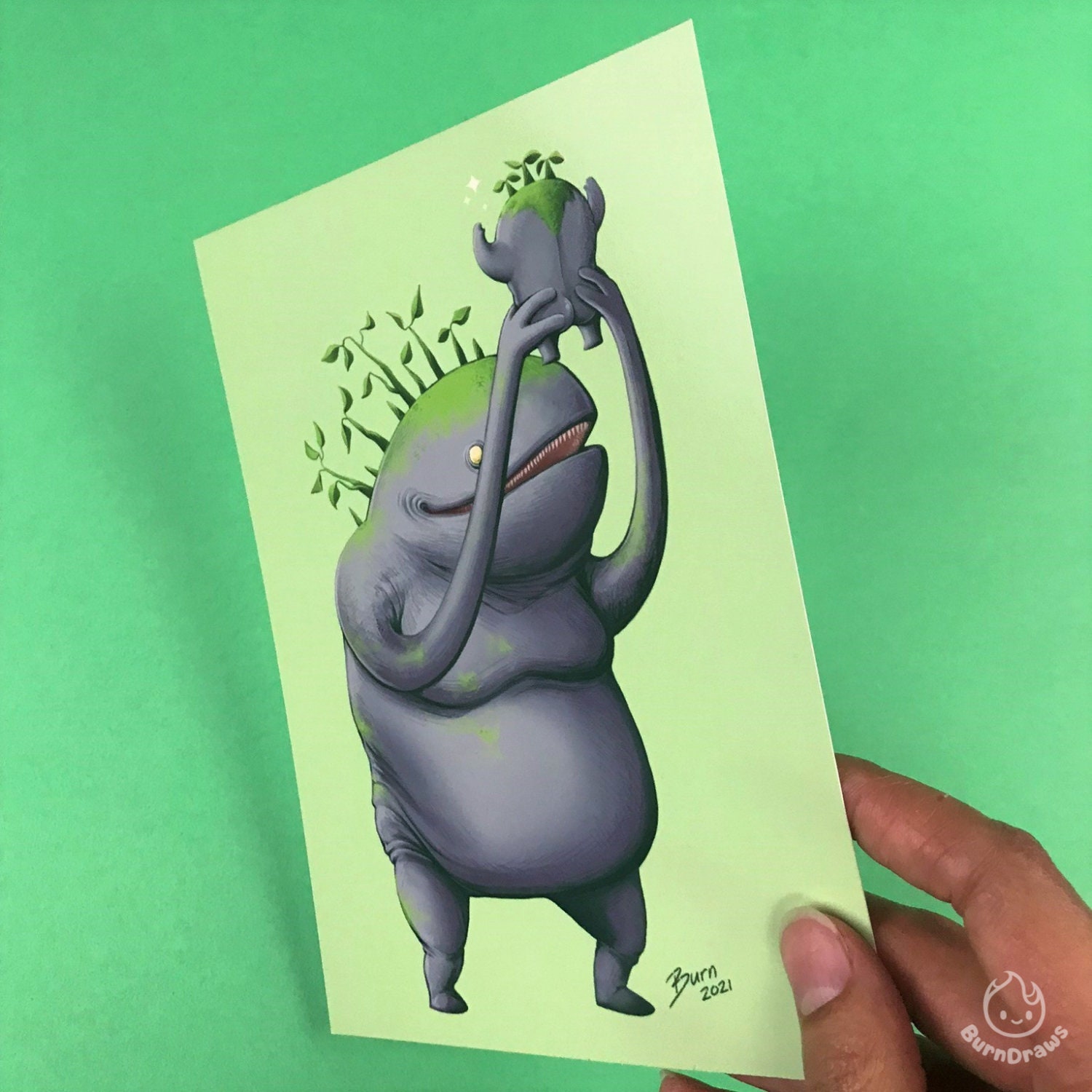 Goobbue Print | 5x7 | FFXIV | FF14 - Etsy