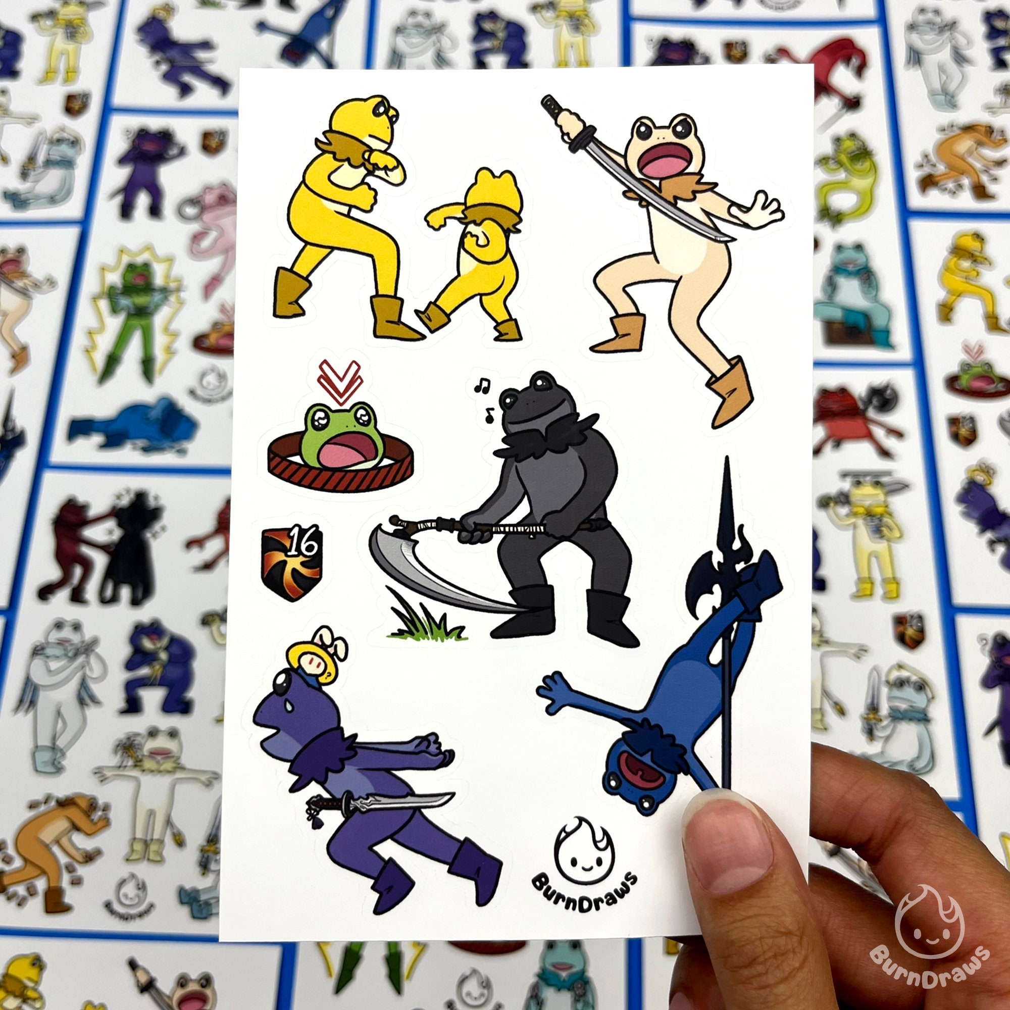 Prog Frog Stickersheet 4x6 FFXIV FF14 Tank/healer Melee Ranged - Etsy