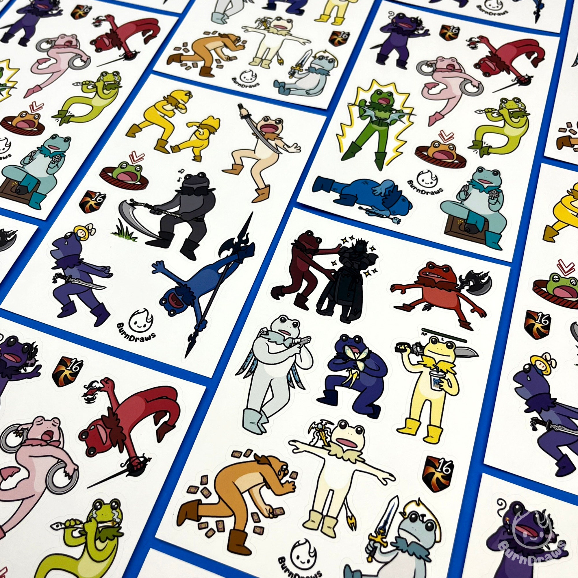 Prog Frog Stickersheet 4x6 FFXIV FF14 Tank/healer Melee Ranged - Etsy