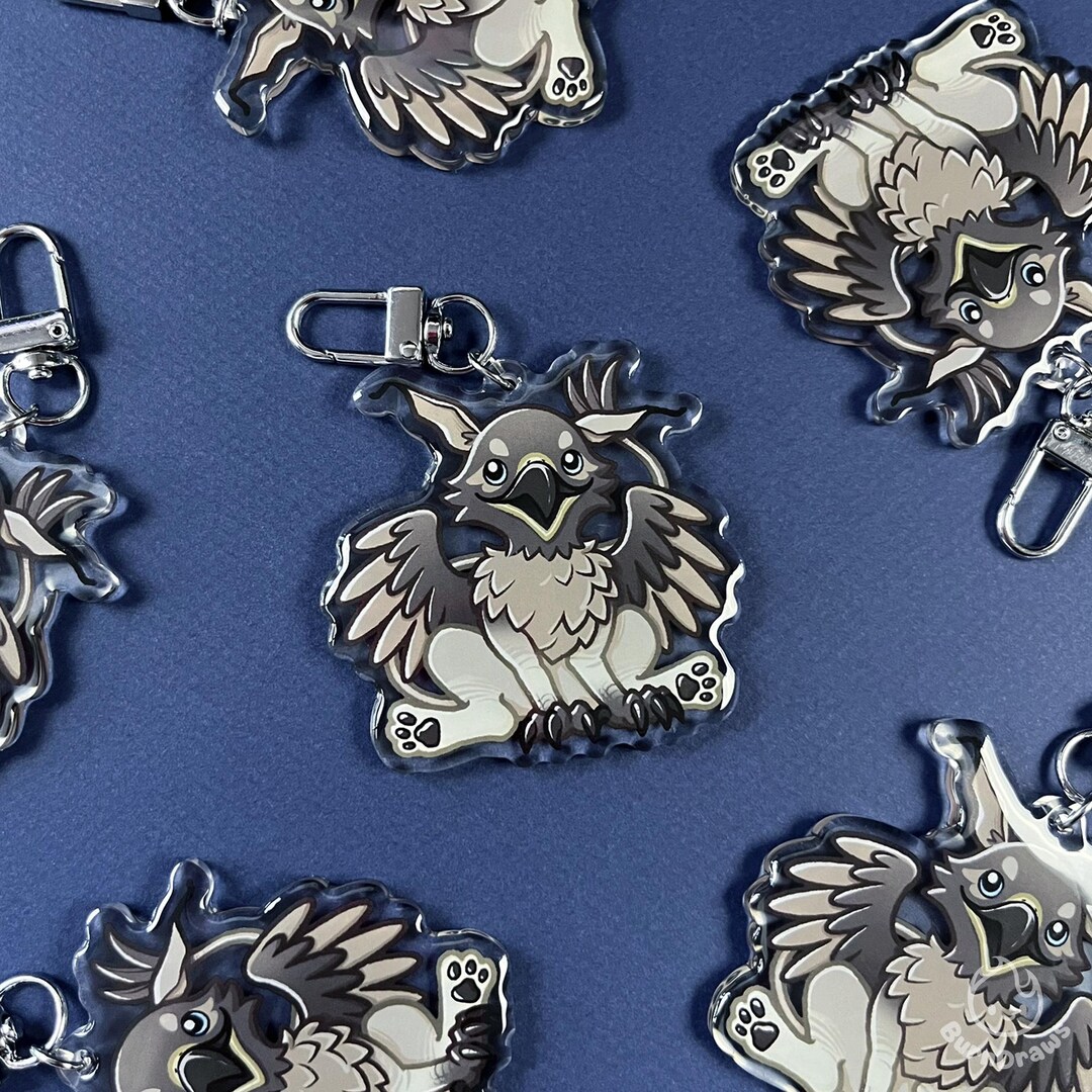 Dragon Age Assan Keychain | 2.5" Acrylic Charm | Grey Warden Griffon - Etsy