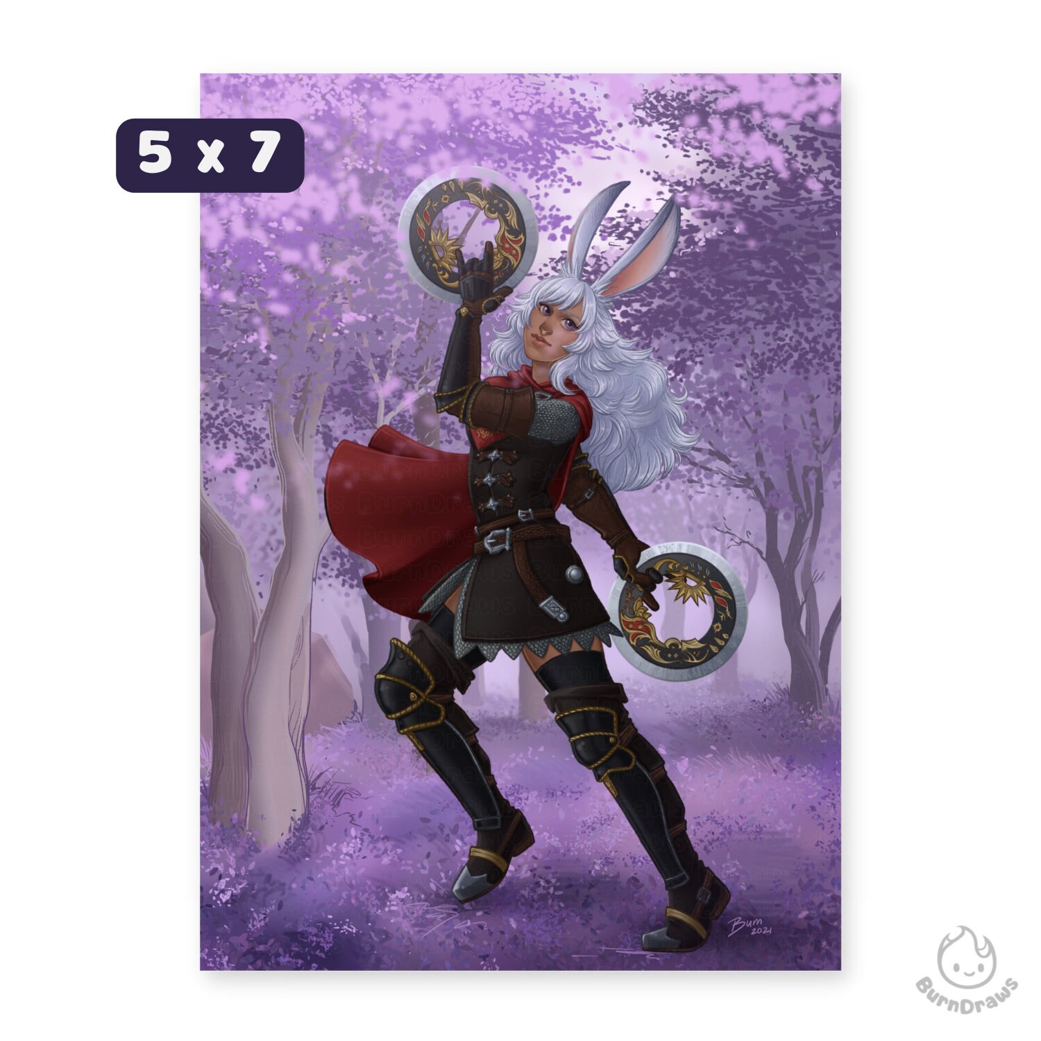 Lyna Print | 5x7 | FFXIV | FF14 - Etsy