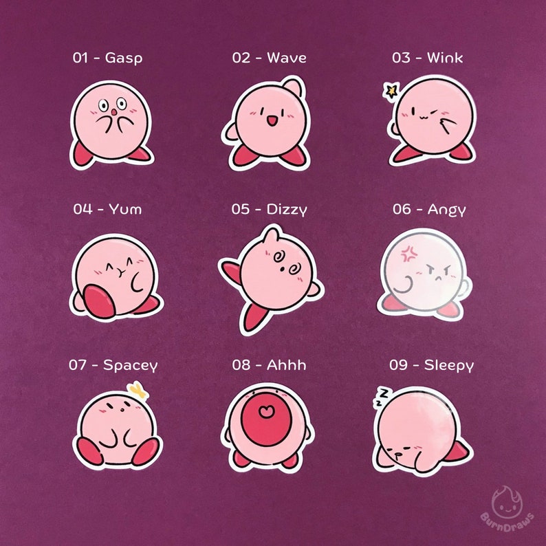 Kirby Stickers 2 Sticker - Etsy