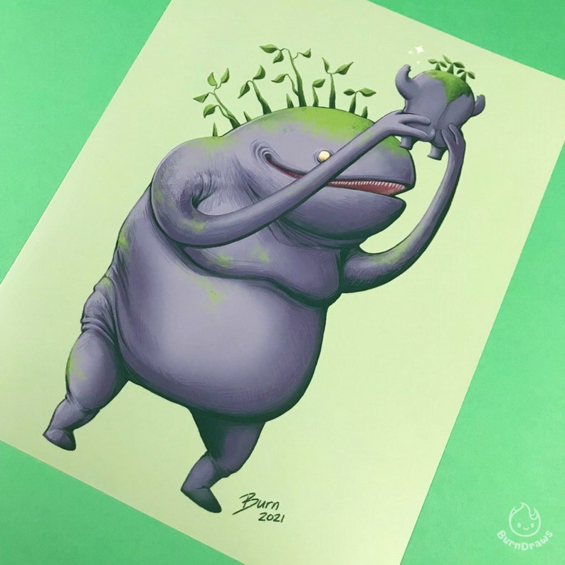 Goobbue Print | 8.5x11 | FFXIV | FF14 - Etsy