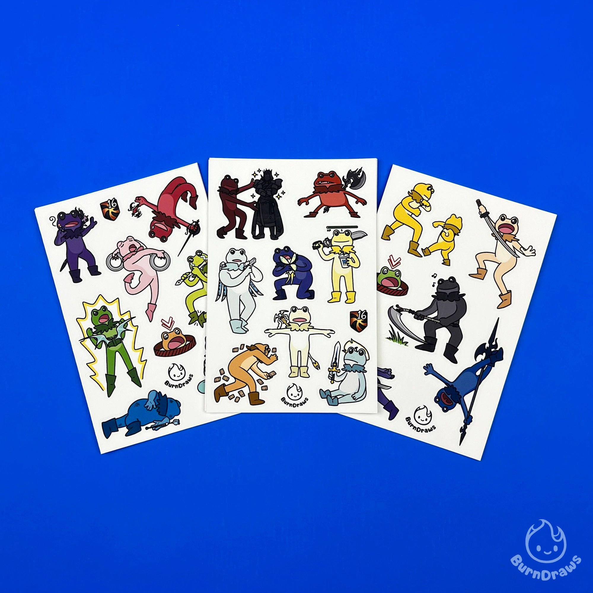 Prog Frog Stickersheet 4x6 FFXIV FF14 Tank/healer Melee Ranged - Etsy