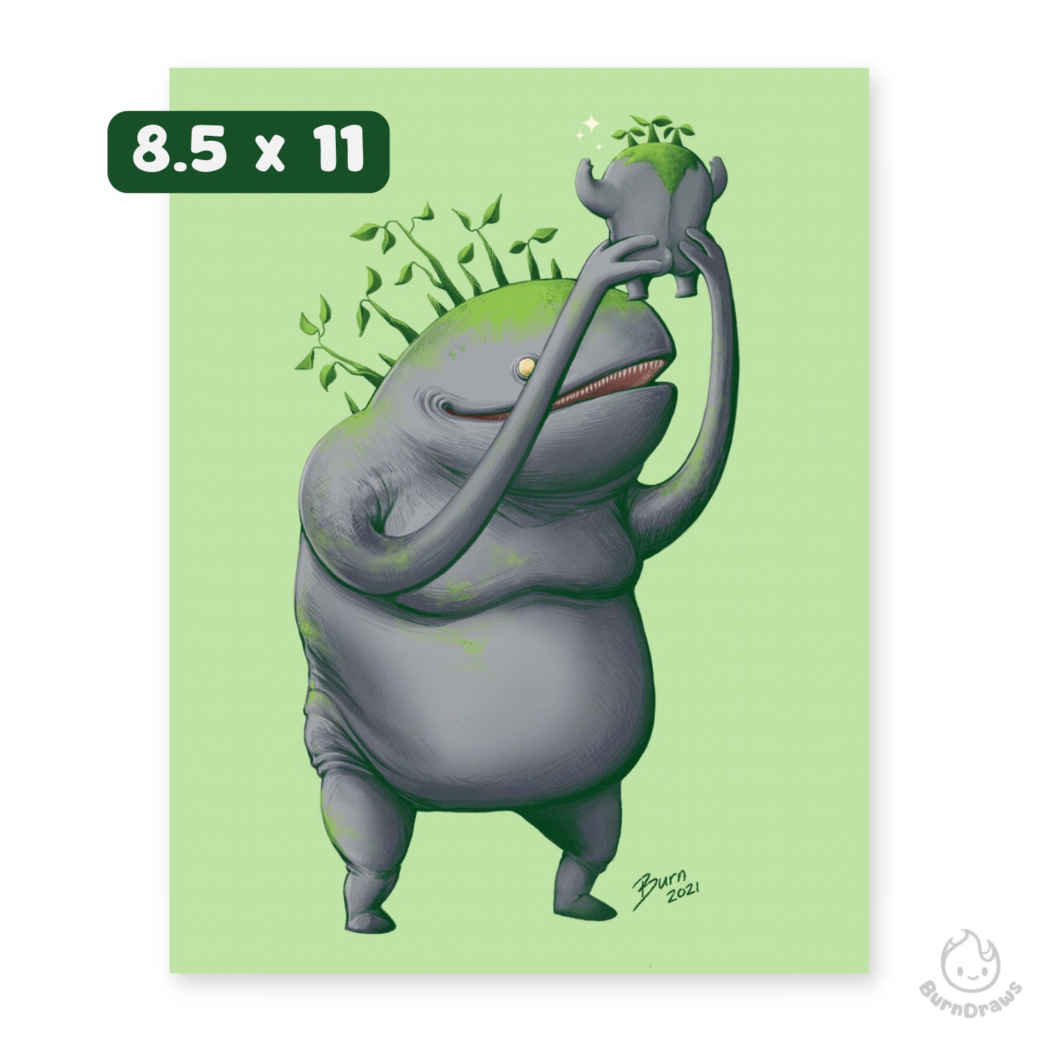 Goobbue Print | 8.5x11 | FFXIV | FF14 - Etsy