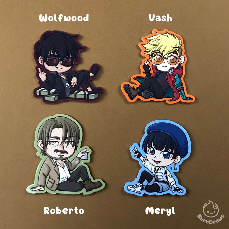 Trigun Stampede Stickers | 3" Sticker | Vash | Wolfwood | Meryl ...