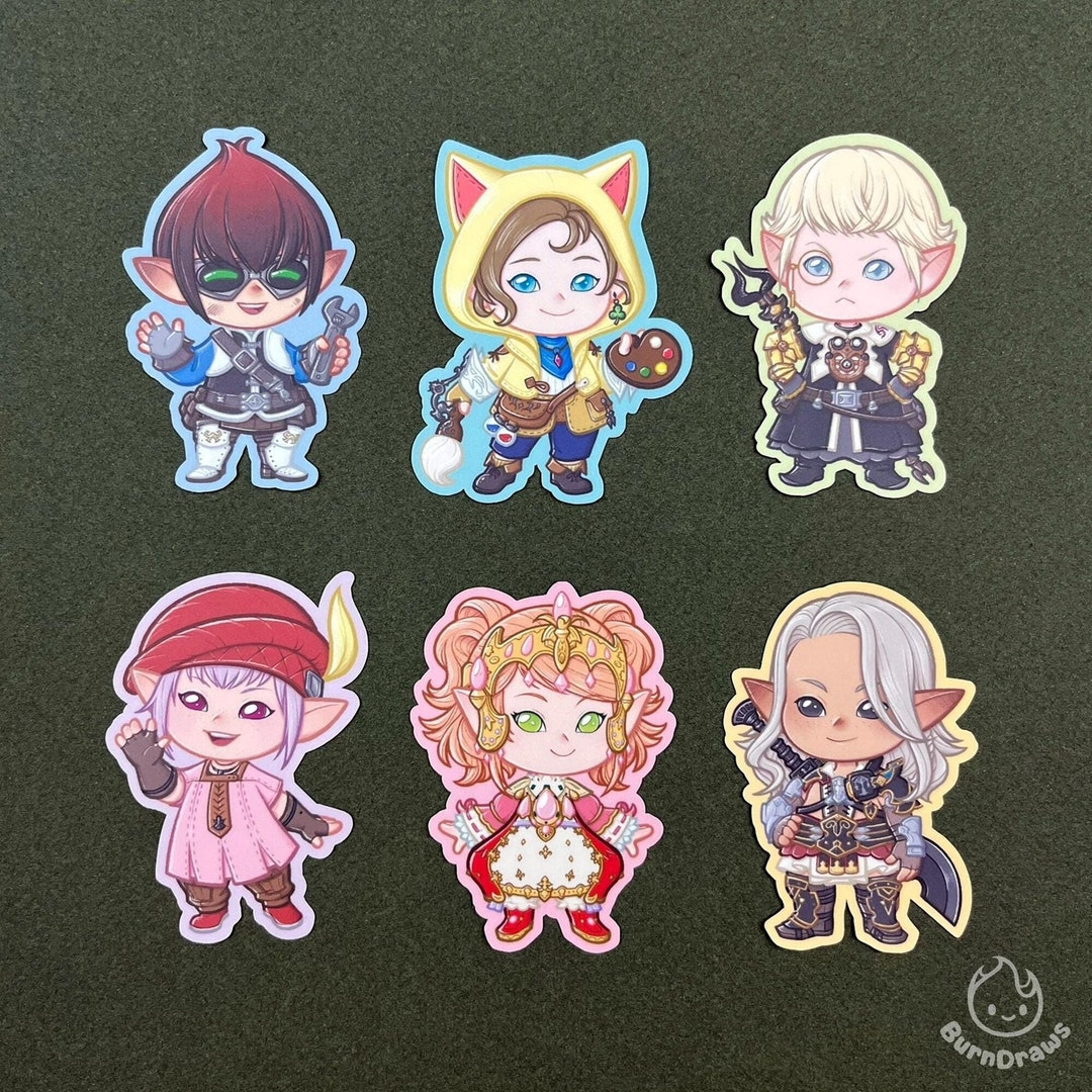 FFXIV Lalafell Stickers | 3" Vinyl Sticker | Final Fantasy XIV - Etsy