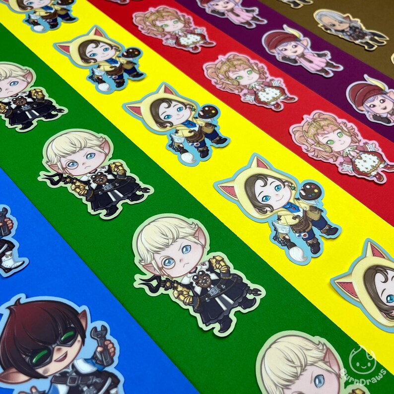 FFXIV Lalafell Stickers | 3" Vinyl Sticker | Final Fantasy XIV - Etsy