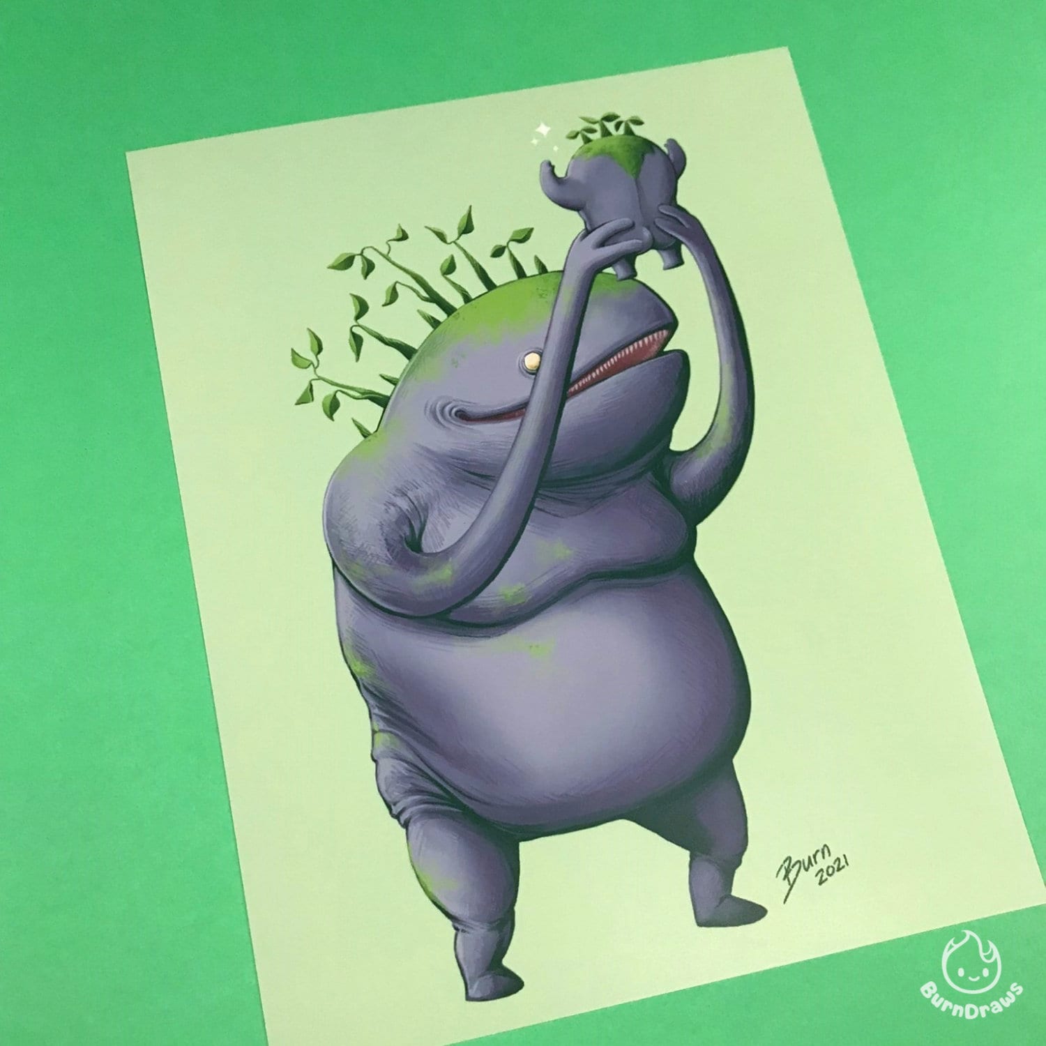 Goobbue Print | 8.5x11 | FFXIV | FF14 - Etsy