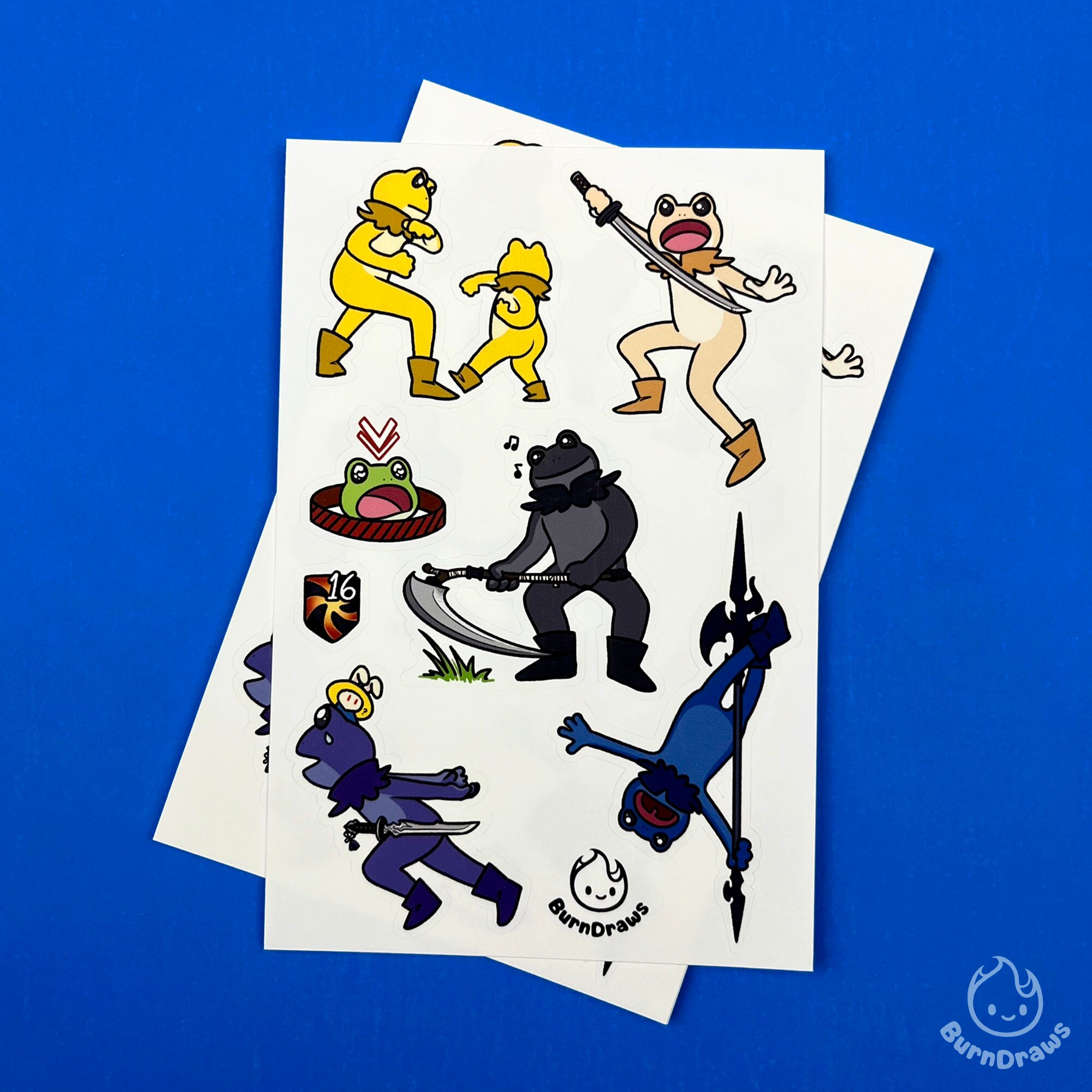 Prog Frog Stickersheet 4x6 FFXIV FF14 Tank/healer Melee Ranged - Etsy