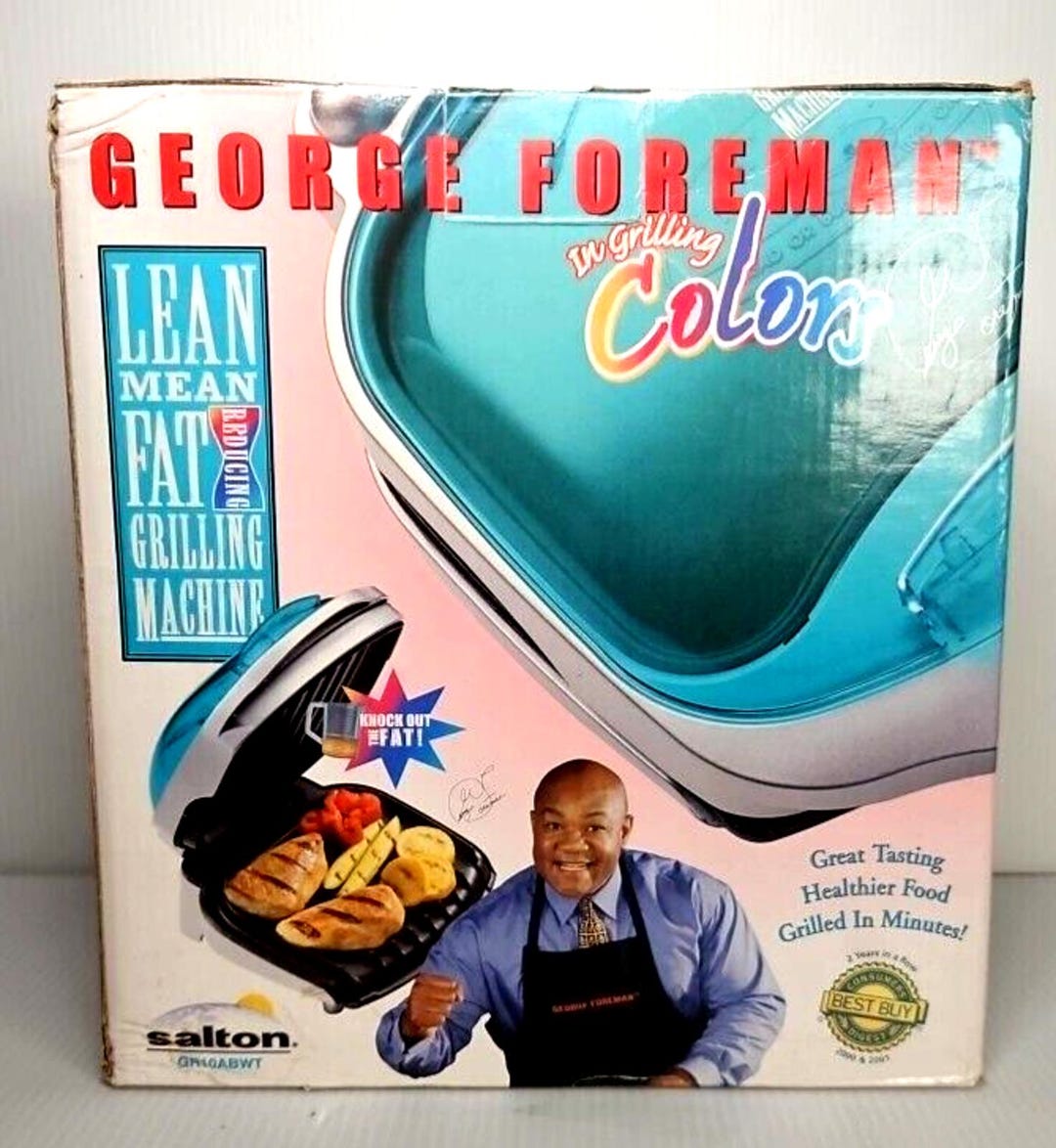 George Foreman Lean Mean Fat Grilling Machine GR10 ABW Indoor Grill ...
