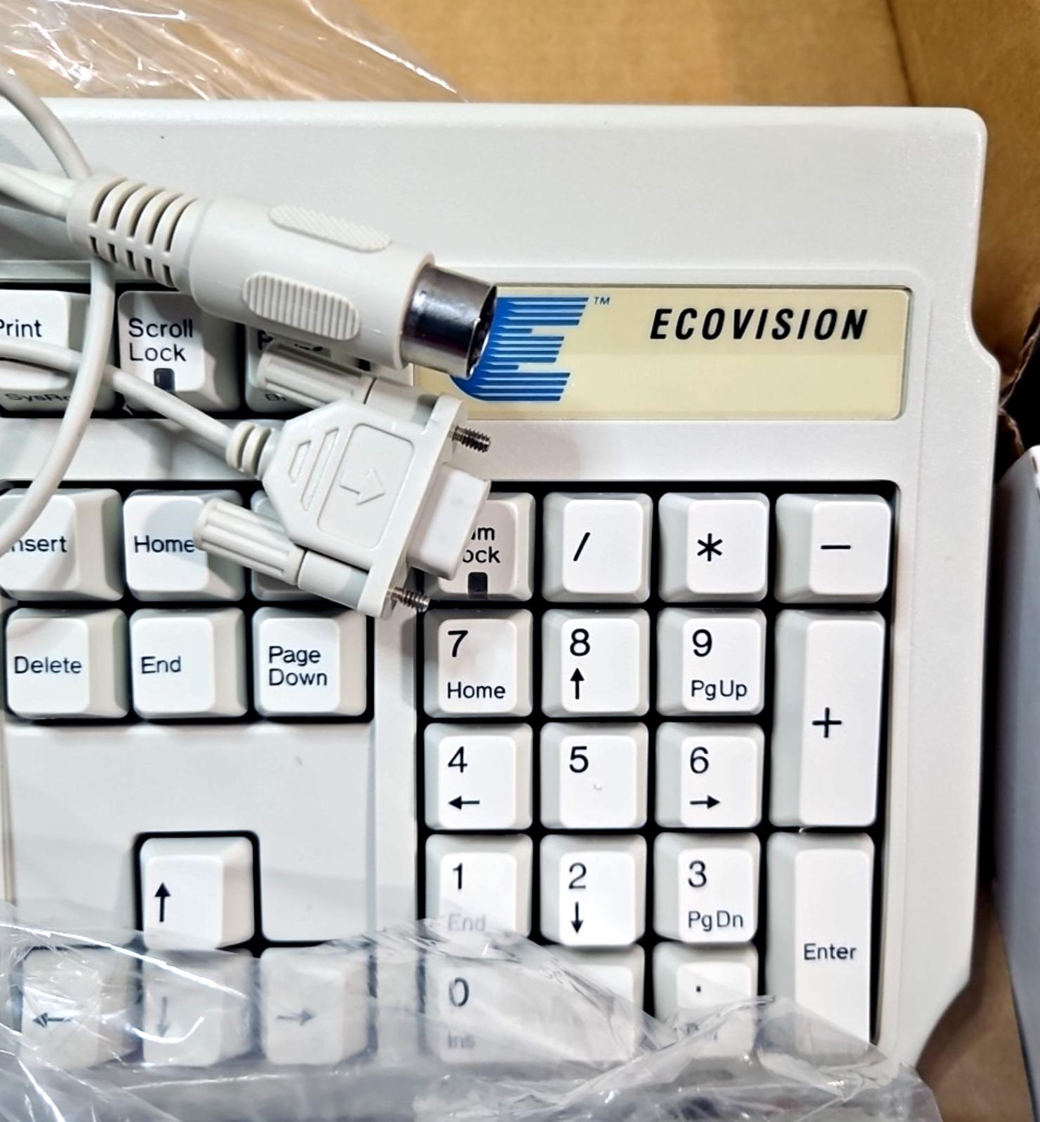 Keyboard 5 PIN Male PS2 Mini RS232 Din 5 Ecovision Mechanical Old ...