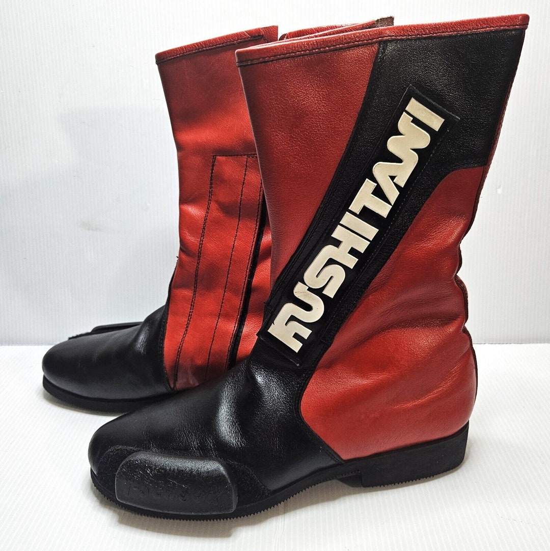 Leather Kushitani Motorcycle Racing Boots Made in Italy Size US Men's 8 ...
