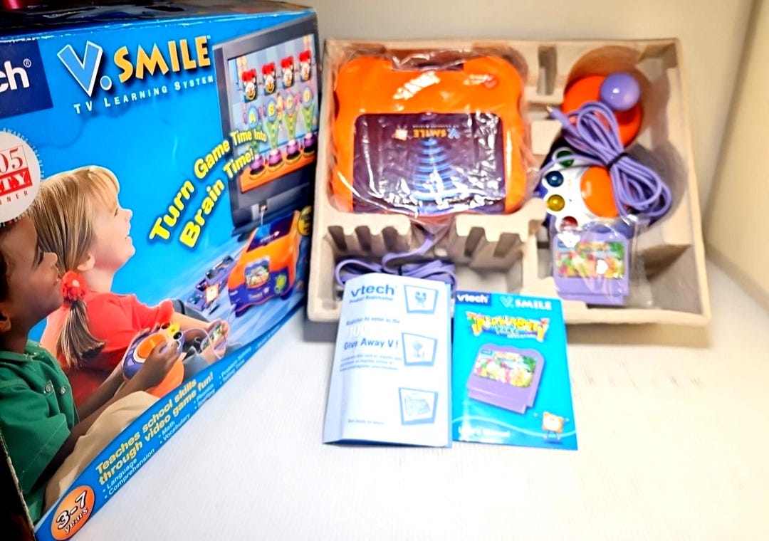 Vtech V. Smile TV Learning System Vintage NEW Open Box - Etsy