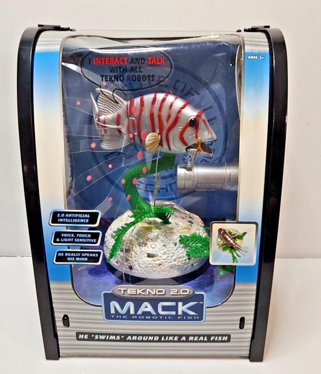 Vintage 2001 Tekno 2.0 MACK the Robotic Fish Interactive Collectible ...