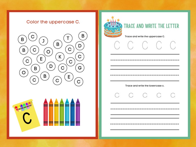 Alphabet Activities Letter Cc Printable - Etsy