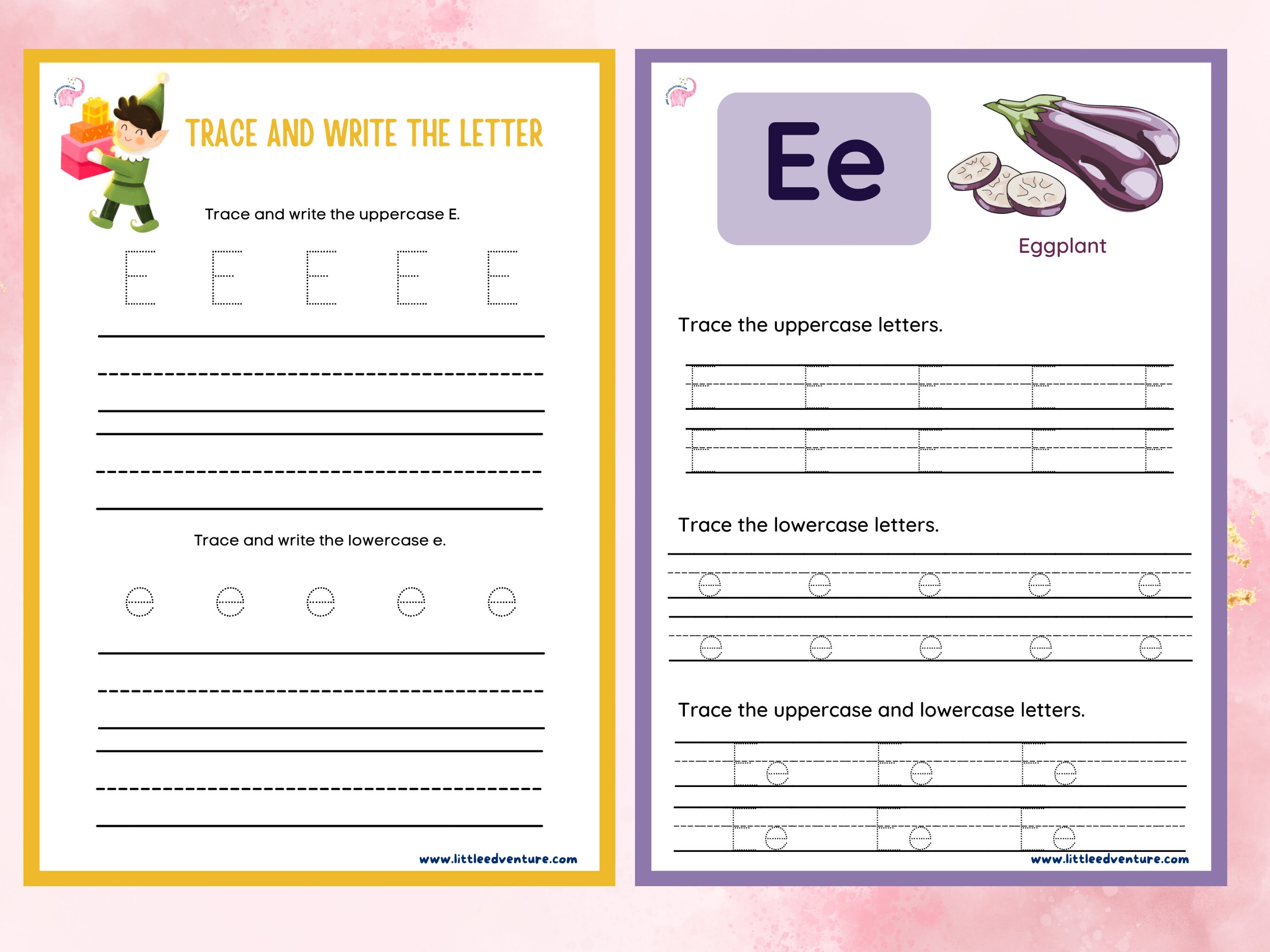 Alphabet Activities Letter Ee Printable - Etsy