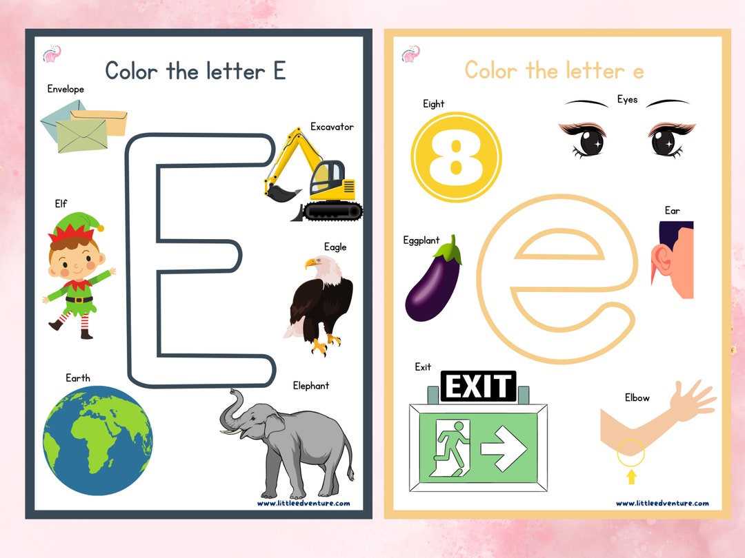 Alphabet Activities Letter Ee Printable - Etsy