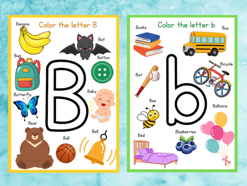 Alphabet Activities Letter Bb Printable - Etsy