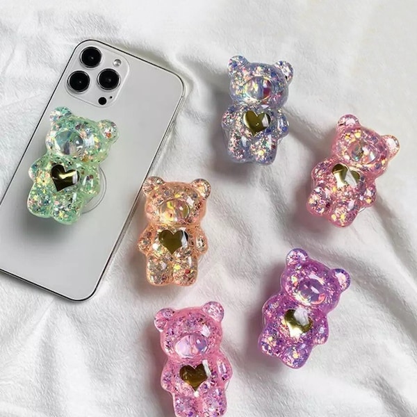 Heart Bear Pop Socket - Etsy