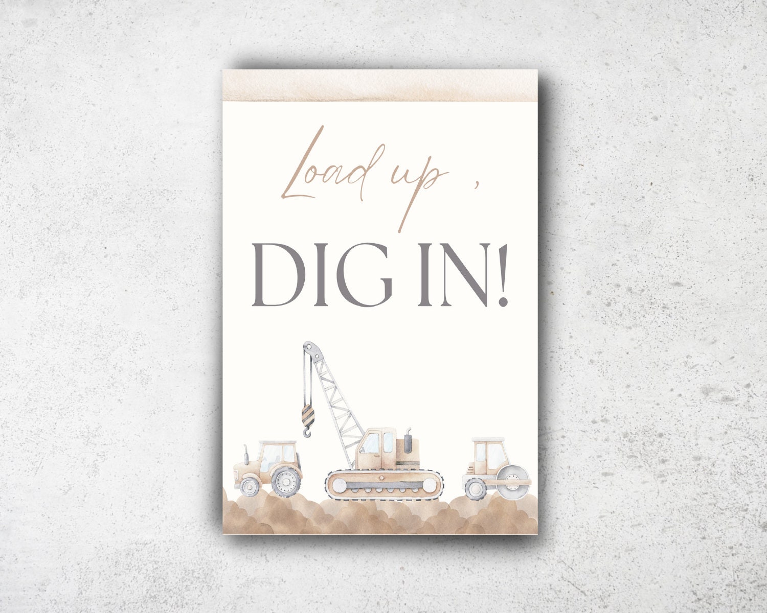 Construction Birthday Party Table Sign / dig In Sign Truck Party ...