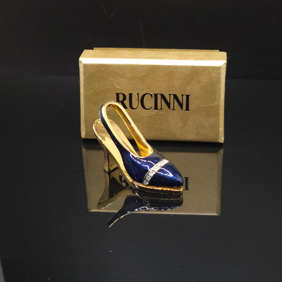 RARE Vintage Rucinni Shoe Figurine With Sparkling Swarovski Crystals ...