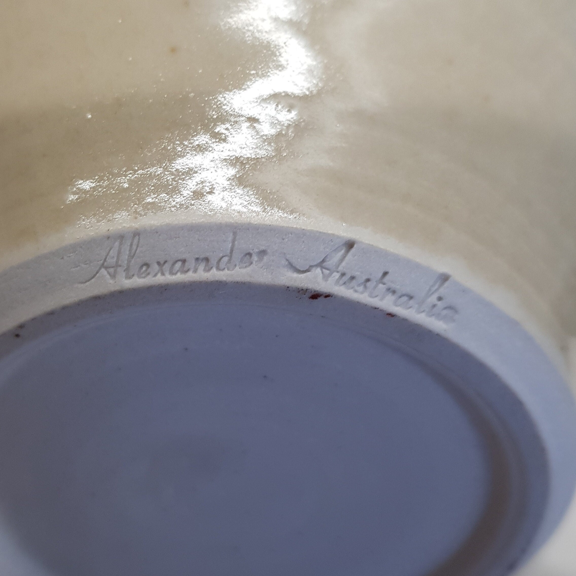 Vintage Australian Stoneware Pottery Bowl Hand Painted and Glazed ...