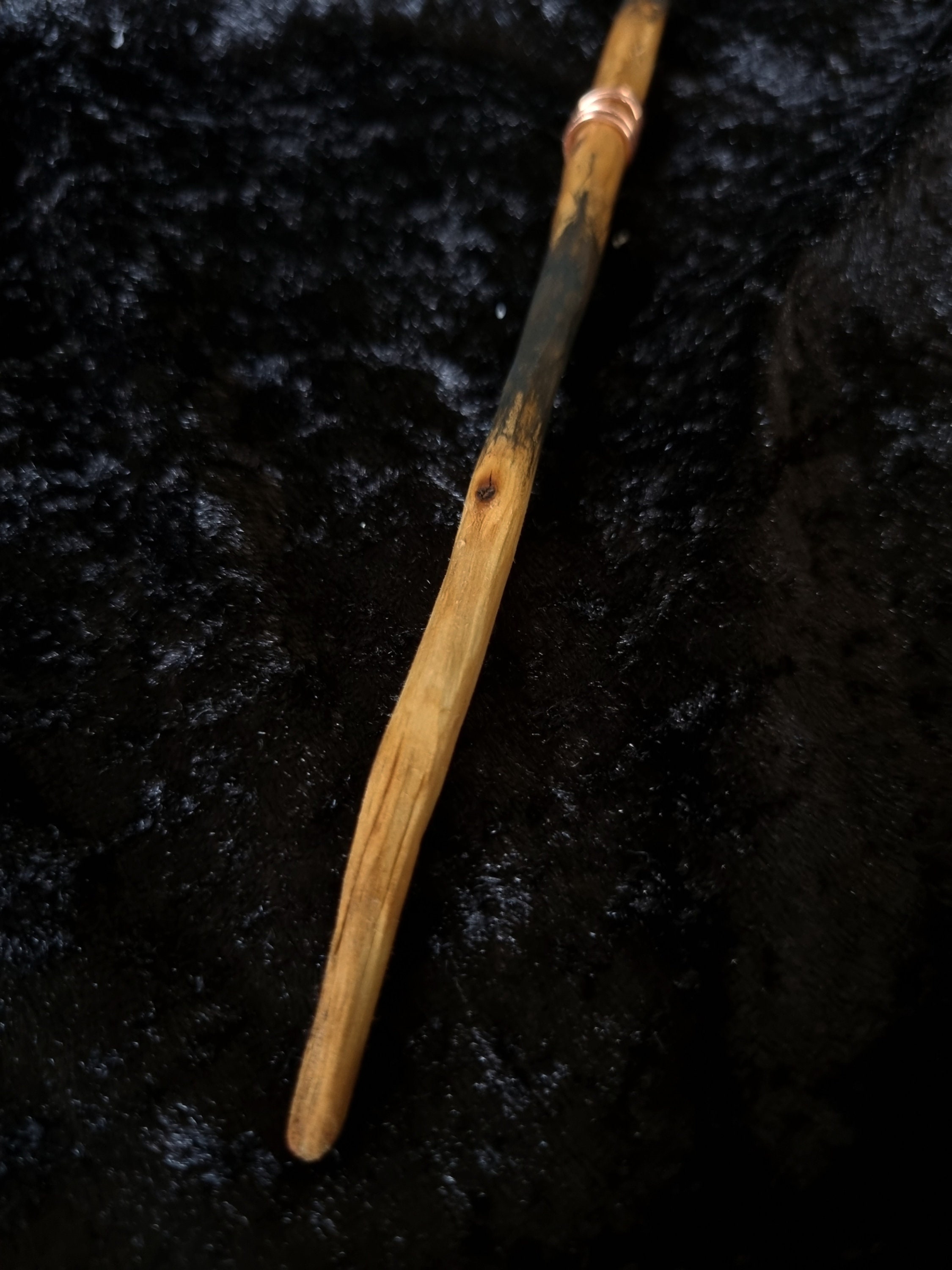 Magick Altar Wand From a Foraged Fallen Branch, With a Copper Wire, a ...