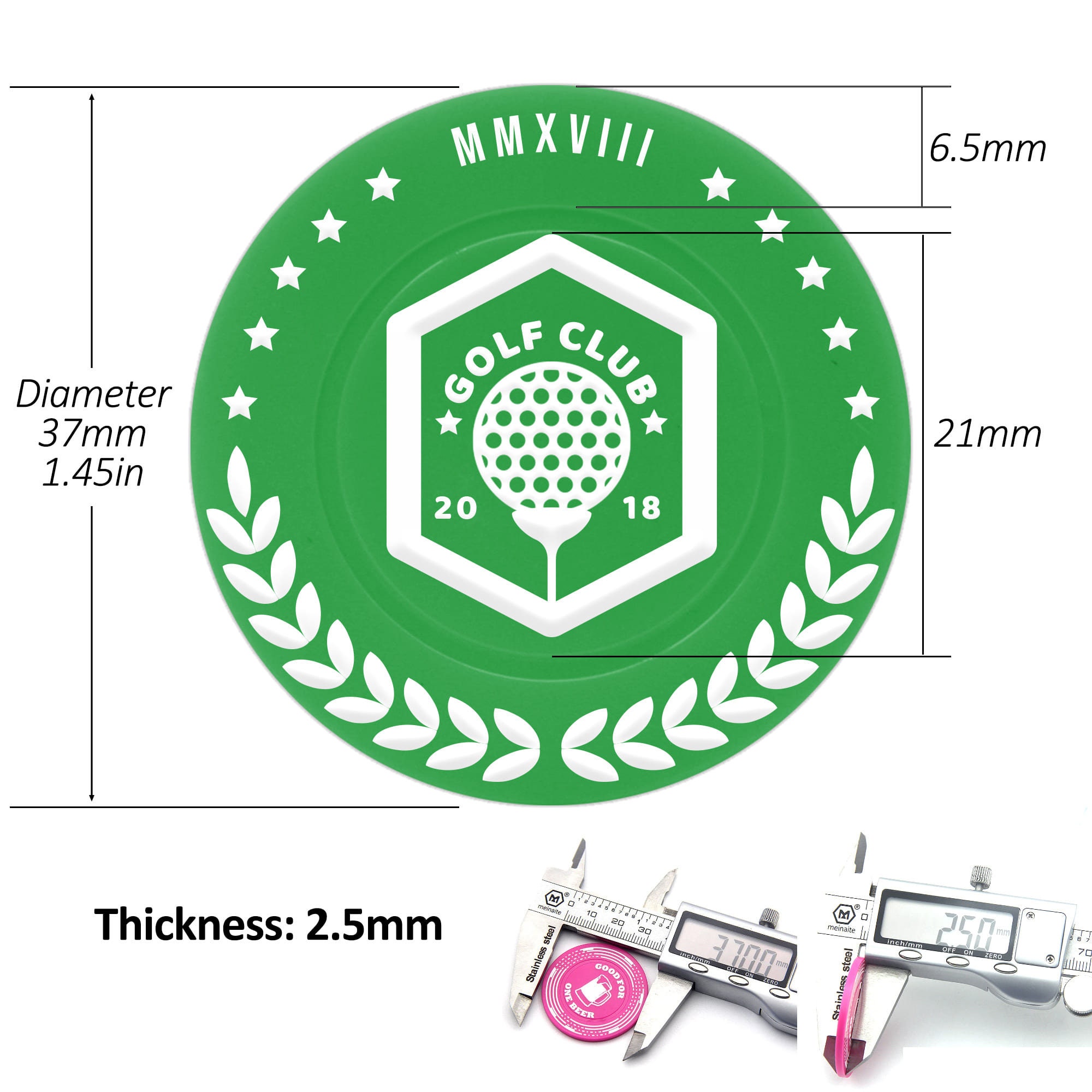 100 Personalized Plastic Golf Ball Marker,custom Golf Ball Marker With ...