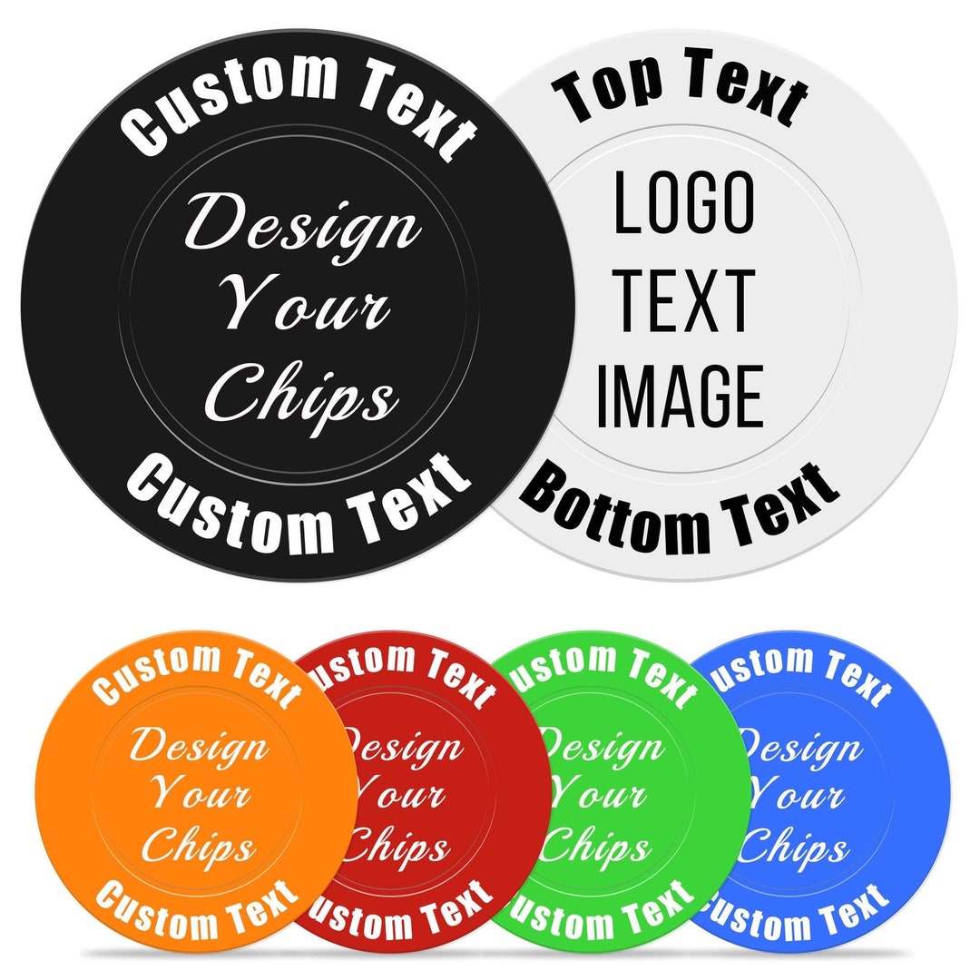 100 Custom Poker Chips,personalized Plastic Chips,full Color Logo Poker ...
