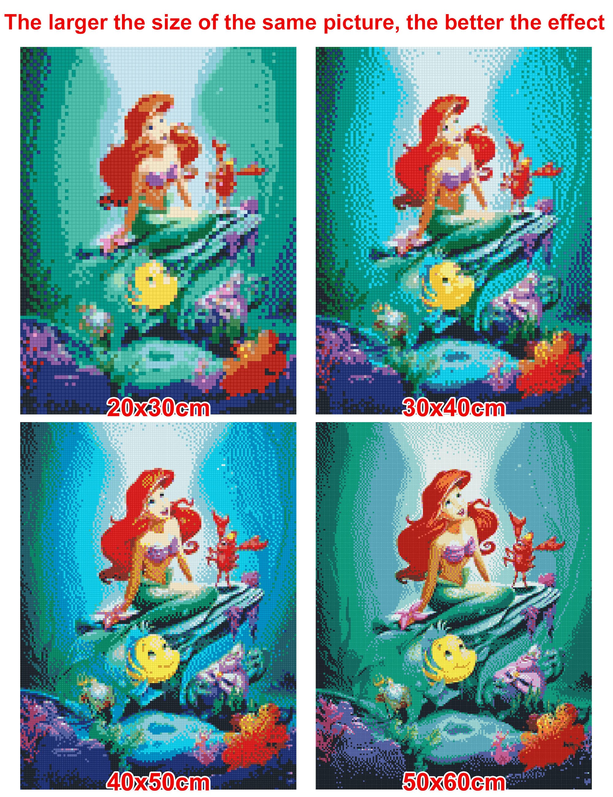 5D Cartoon Diamond Painting Kit Mermaids Diamond Art DIY Full - Etsy