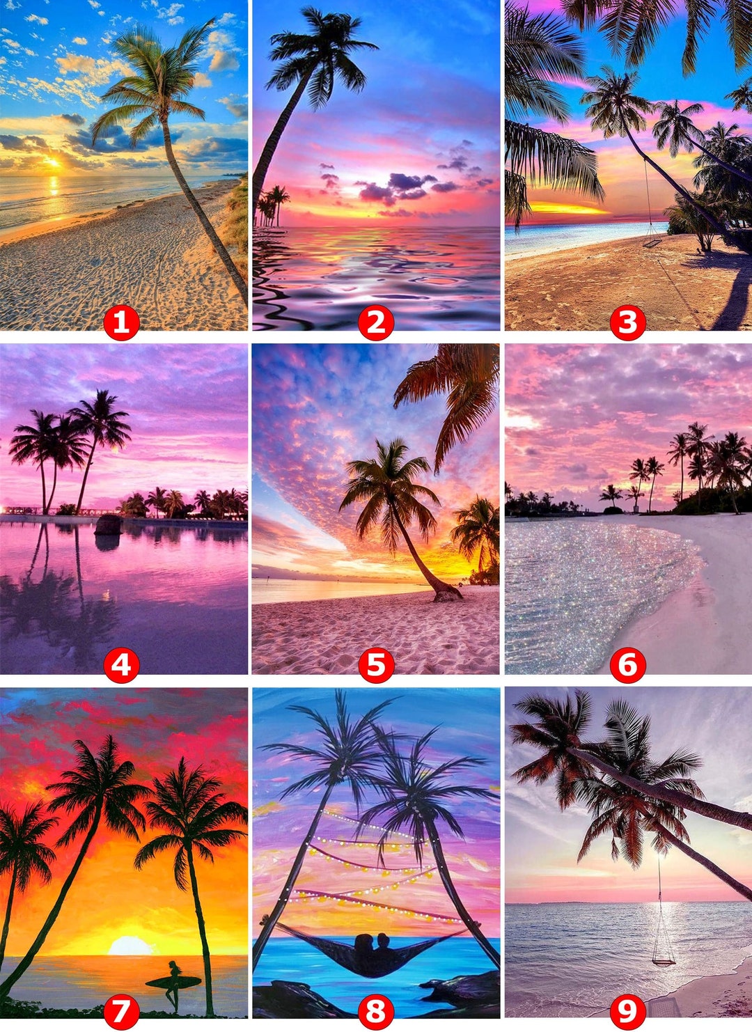 5D DIY Diamond Painting Kits Sunset Diamond Art Kit Full Square Round ...