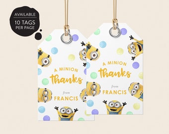 Minion Gift Tags - Etsy