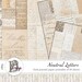 Neutral Collage Paper Printable of 18 Sheets Vintage Letters ...