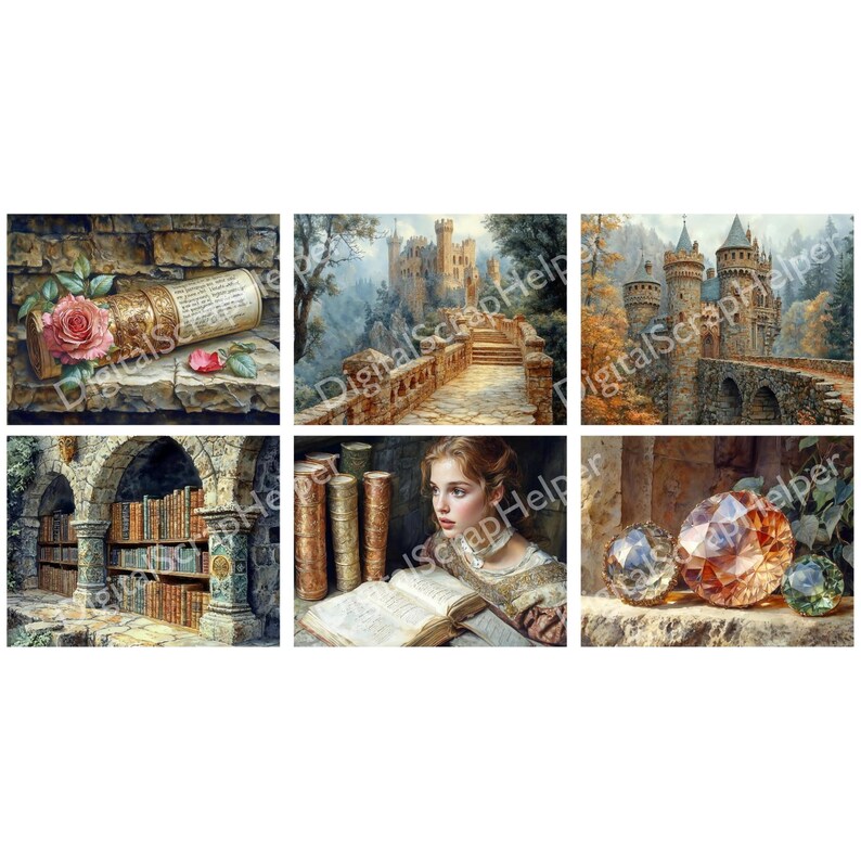 Medieval Junk Journal Paper Printable 36 Sheets Medieval Knight ...