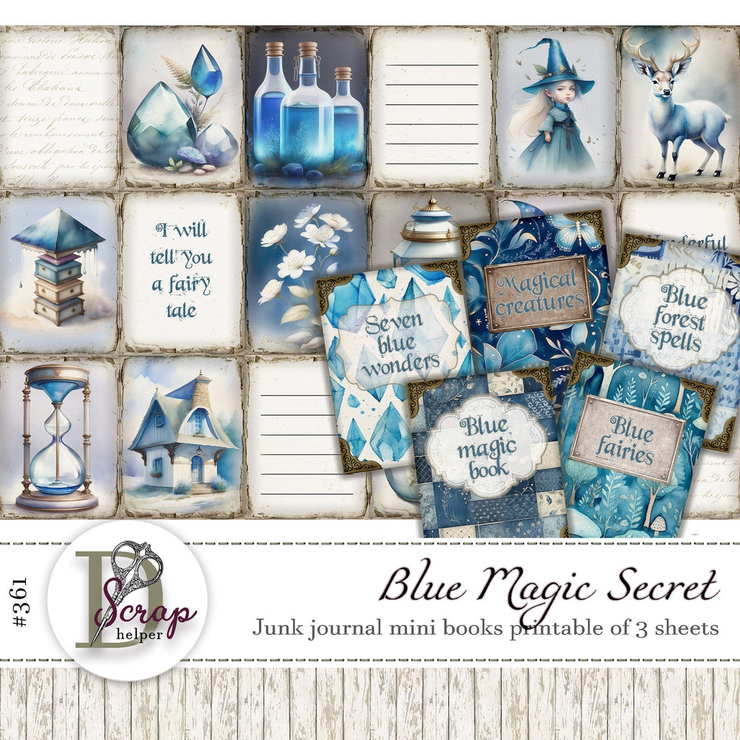 Fairy Tale Mini Books Printable of 3 Sheets Do It Yourself Book Blue ...