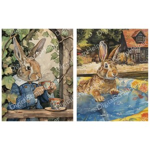 Summer Peter Rabbit Junk Journal Paper Printable 12 Sheets Scrappy ...