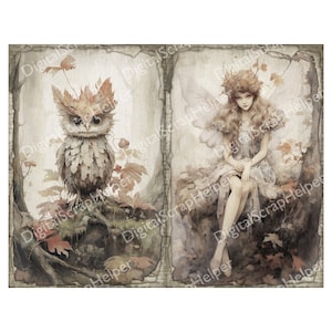 Autumn Fairy Journal Paper Printable 16 Sheets Autumn Magic Autumn ...