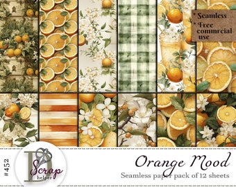 Digital Paper - Oranges - SEAMLESS - Etsy